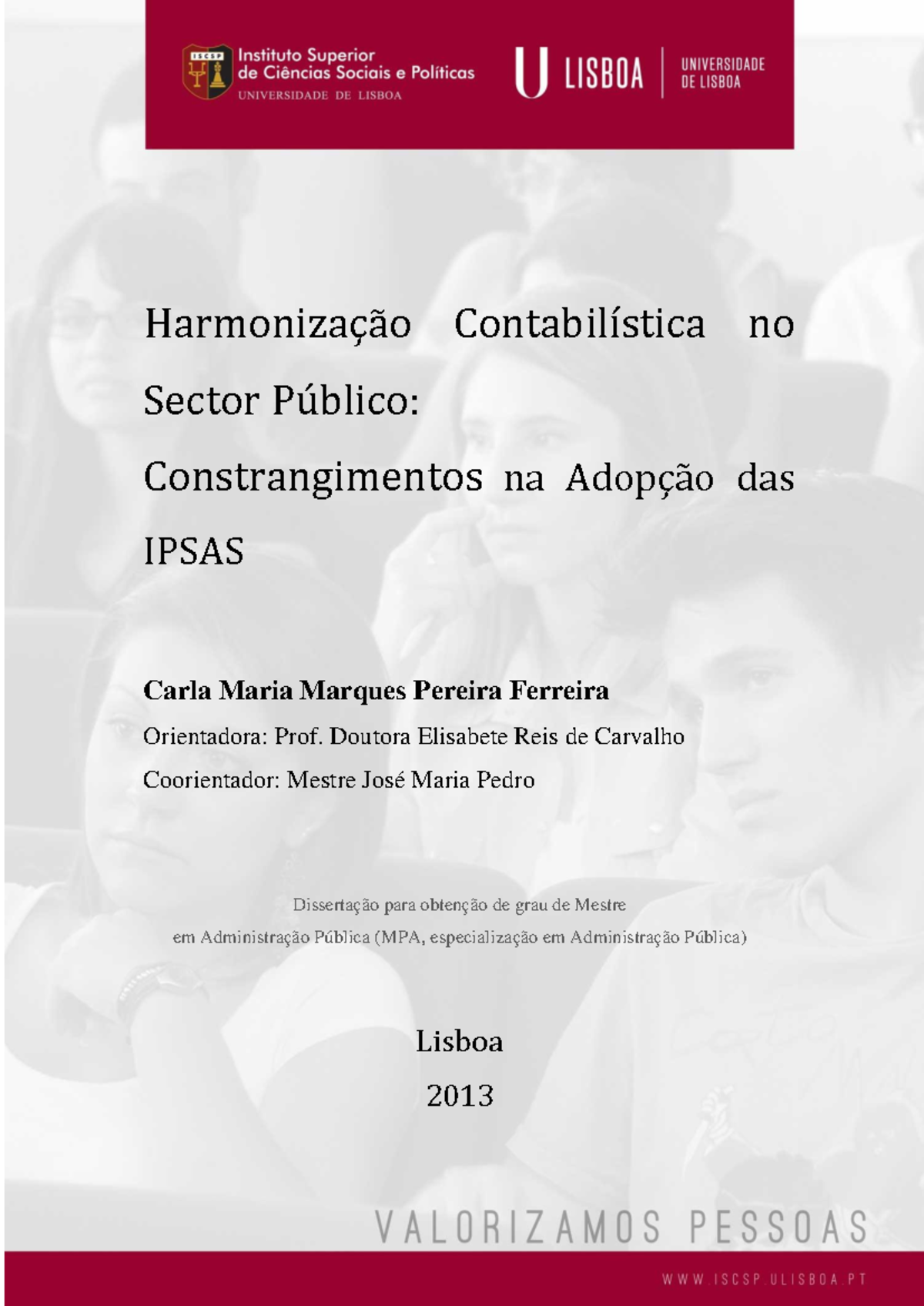 Dissertação MPA: Harmonização Contabilística e Constrangimentos na ...