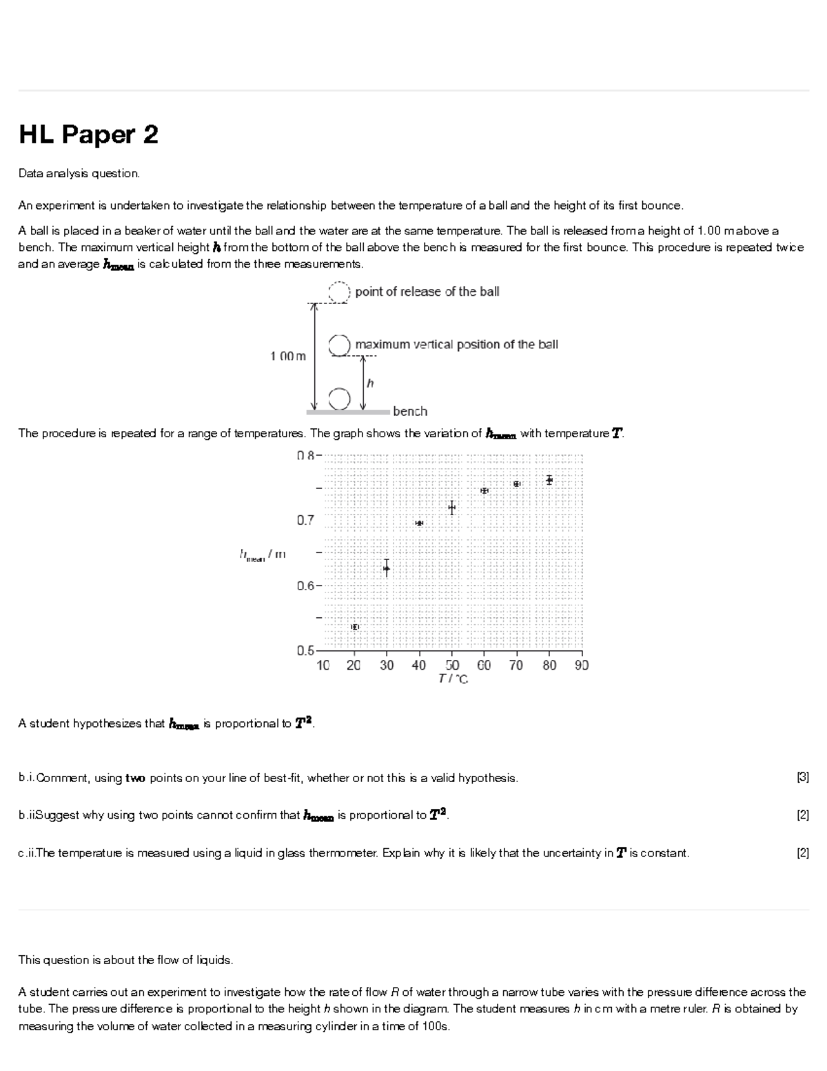 HL-Paper 2 - Analysis of Bounce Height & Liquid Flow Relationship - Studocu