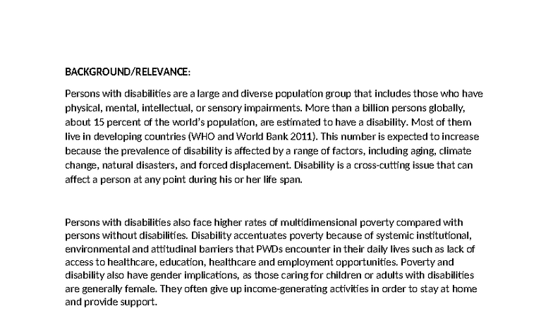 Proposal for Assistive Devices for PWDs: Enhancing Accessibility and ...