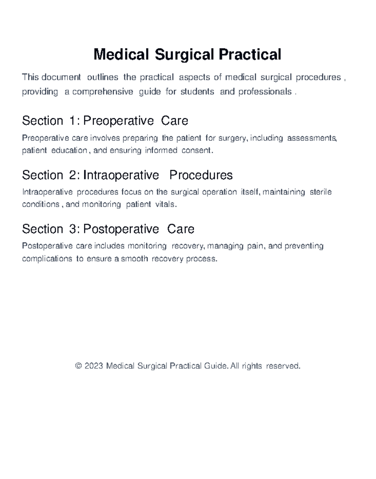 MS Practical - Medical Surgical - Medical Surgical Practical This ...