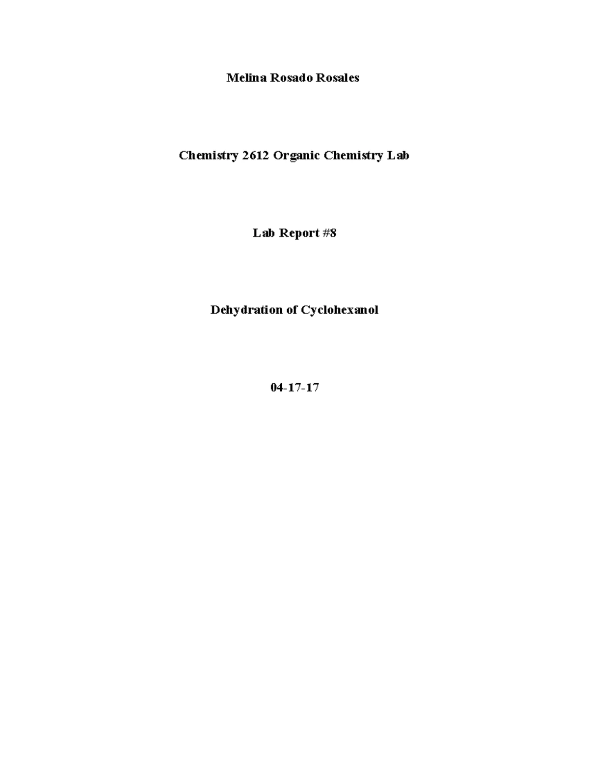 Ochem Chromatography lab report - Column and Thin Layer Chromatography ...