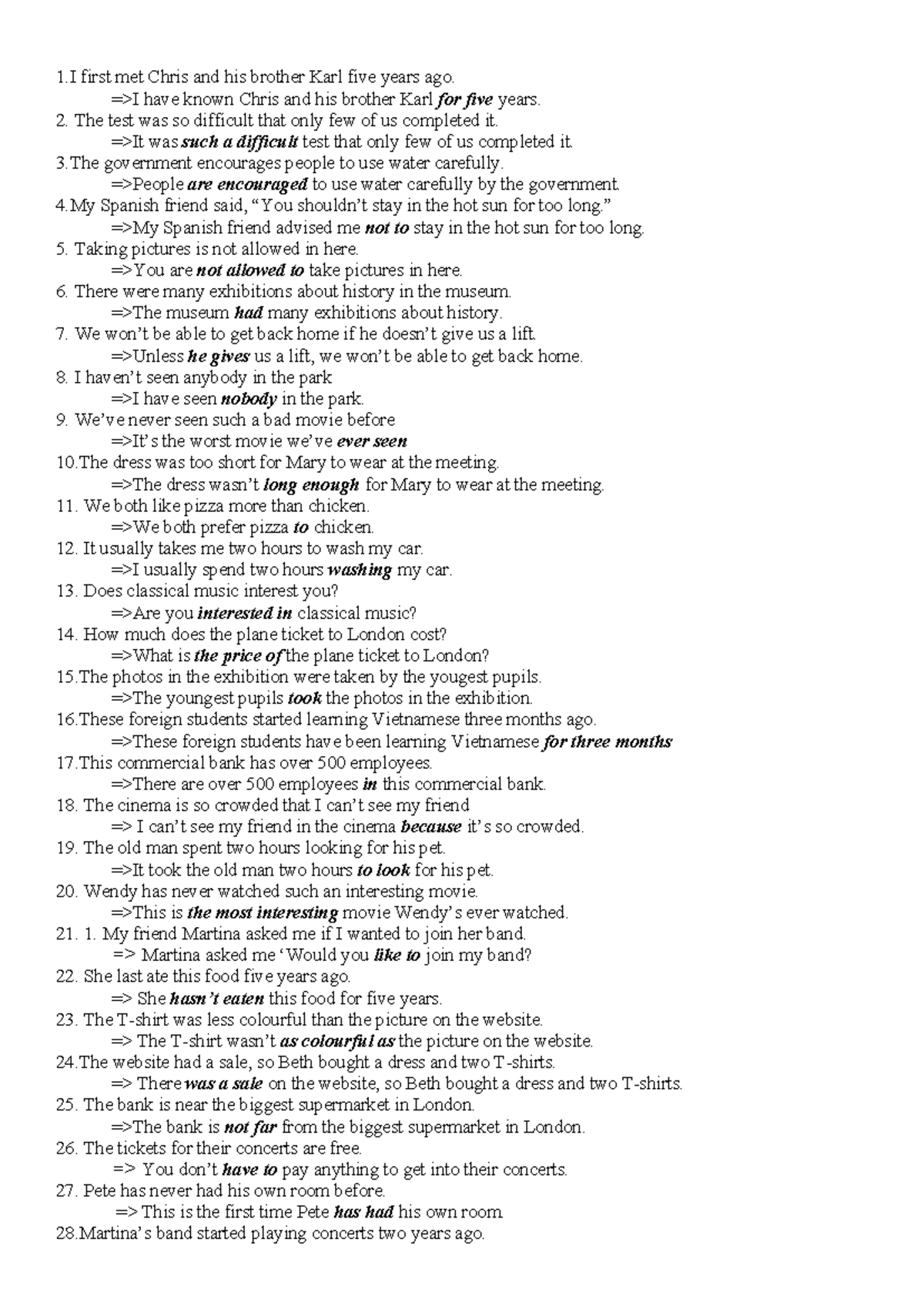 English Writing Practice - Letter Responses and Grammar Exercises - Studocu