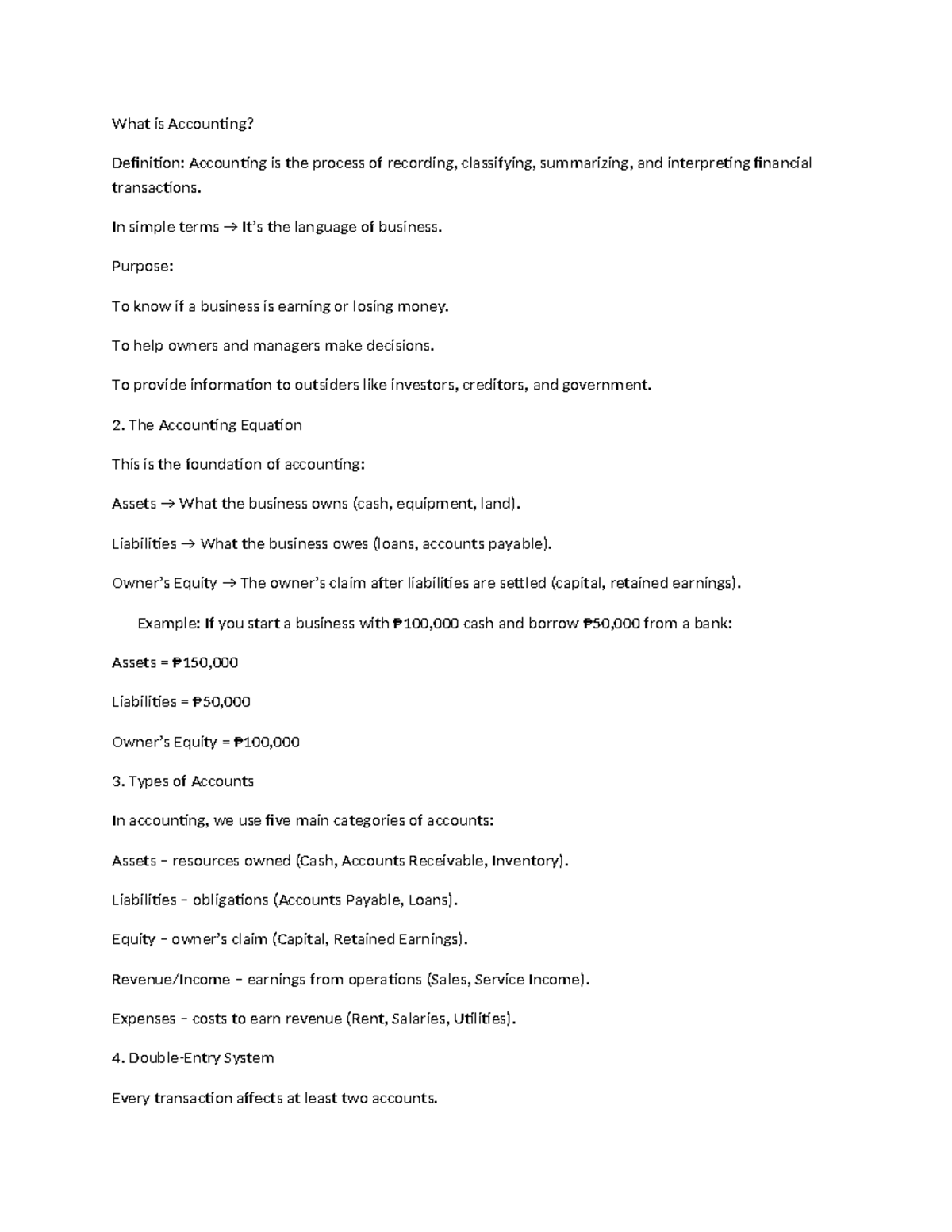 Basic Accounting Concepts and Principles: An Overview - Studocu