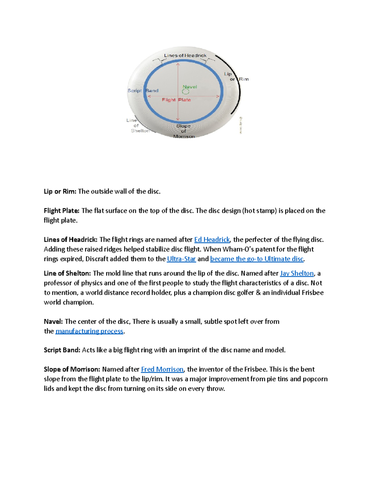 Ultimate Frisbee Handouts: Key Terms and Historical Events - Studocu