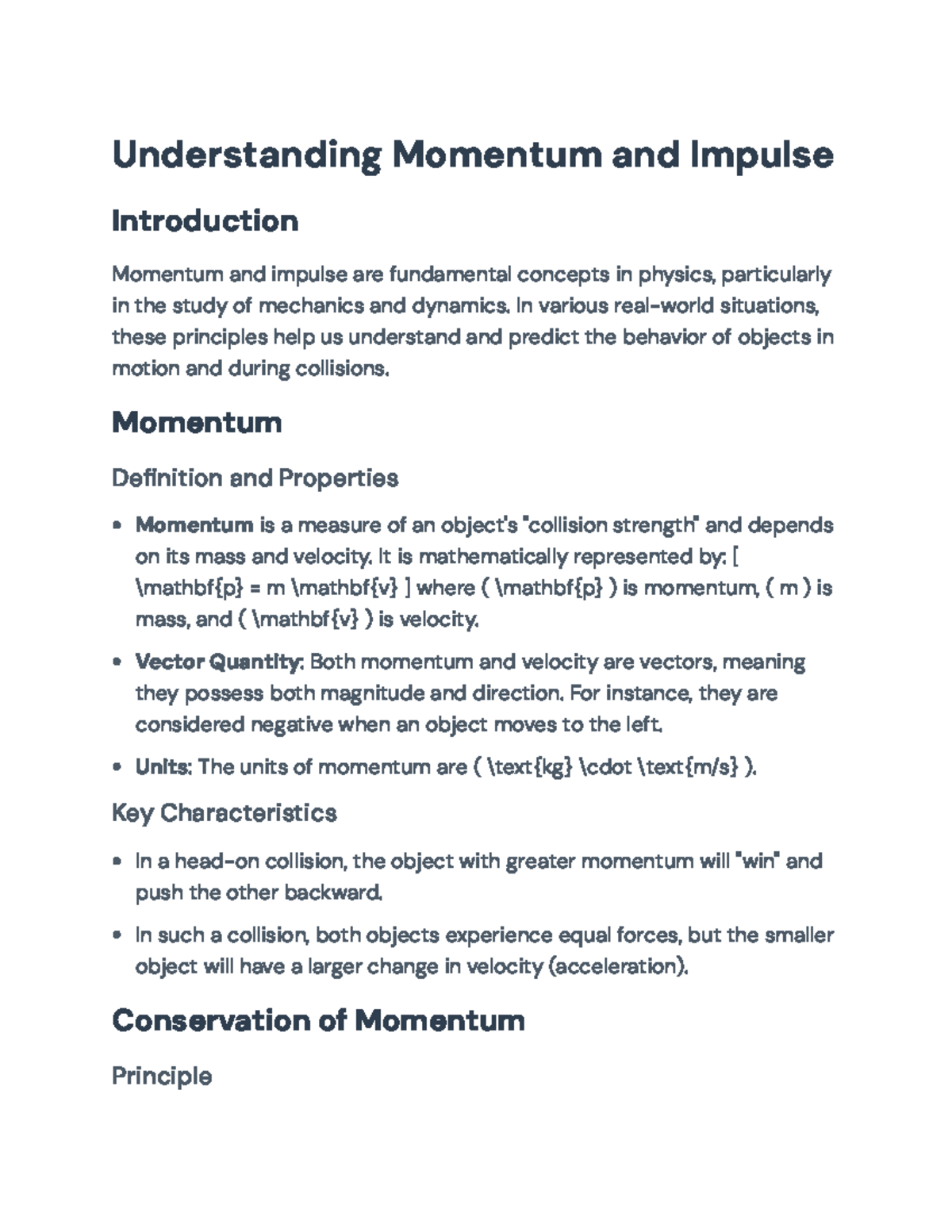 Understanding Momentum and Impulse: Key Concepts and Applications ...