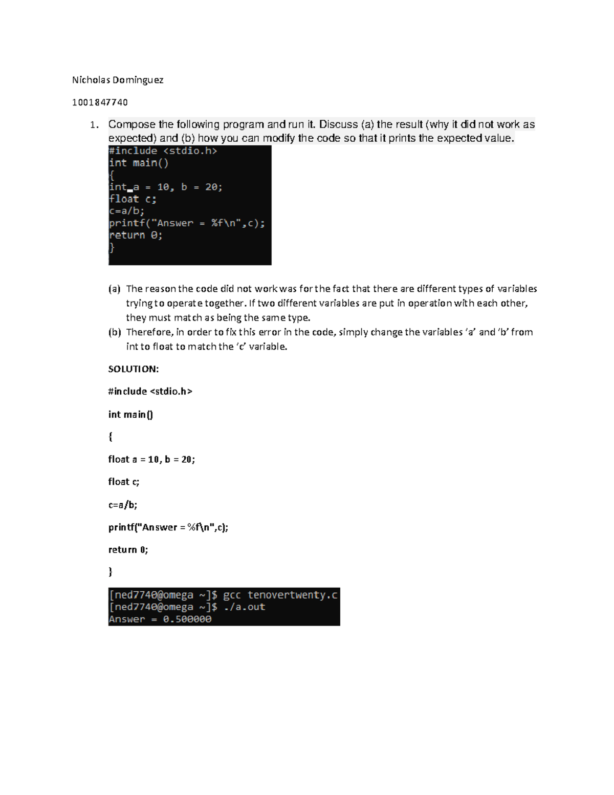 Lab 1: Numerical Analysis Exercises and Solutions (Code Practice) - Studocu