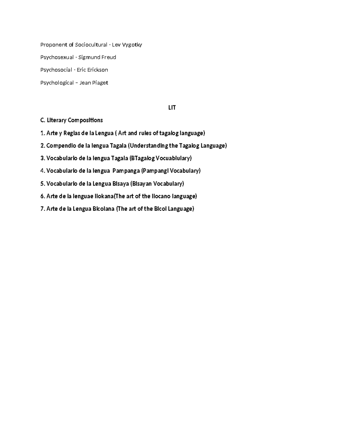 Proponent of Sociocultural - Literary Compositions Arte y Reglas de la ...