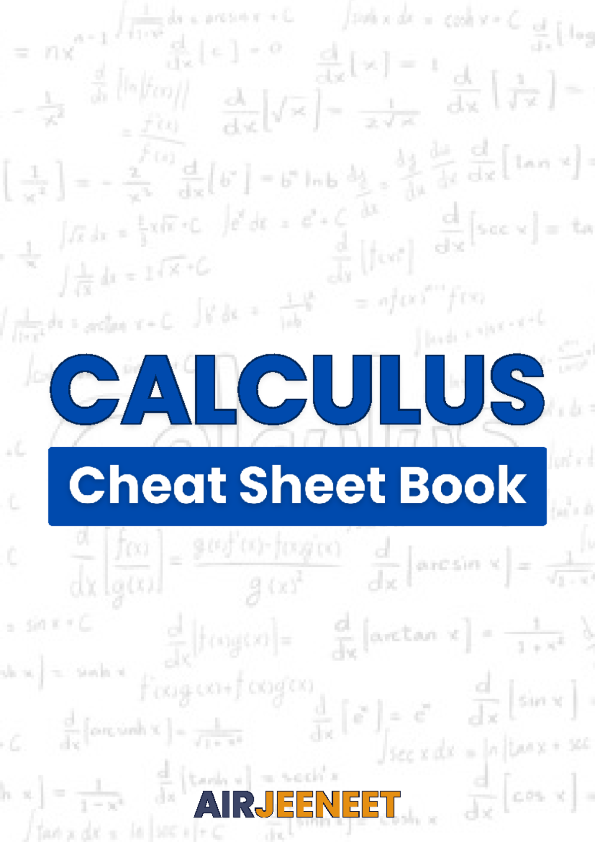 Calculus Cheat Sheet: Limits, Derivatives, and Integrals Overview - Studocu