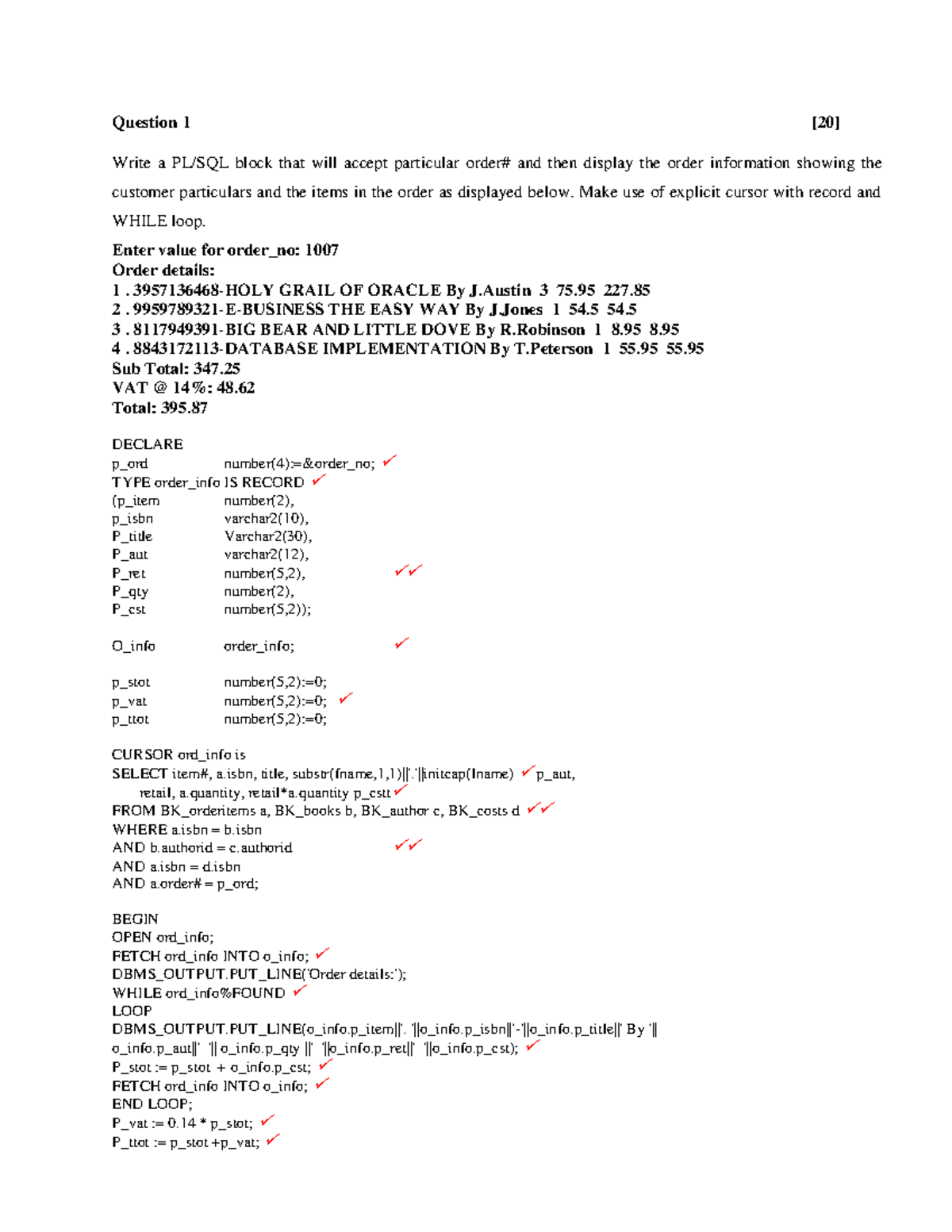 IFS244 Practice Exercise 4: Order Info & Exception Handling - Studocu