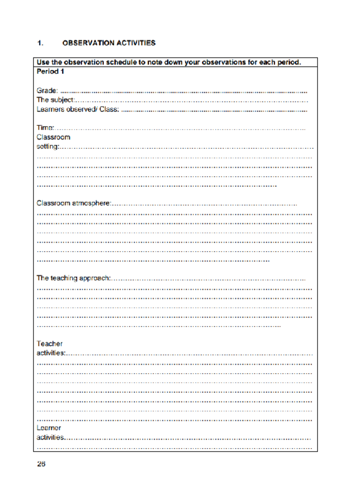 Observation activities for DOC-20240708-WA0151 assignment - Studocu