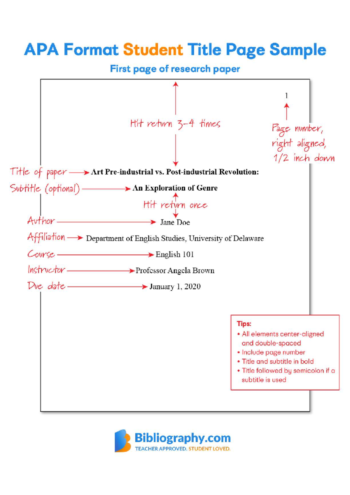 APA Guidelines Checklist for Formatting and Citations - Studocu