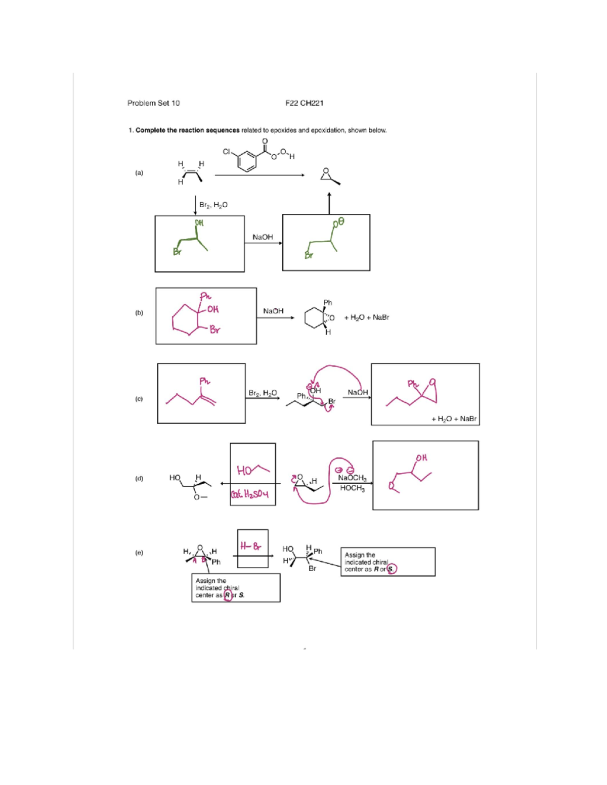 IUPAC Naming Practice for Epoxide Structures - Studocu