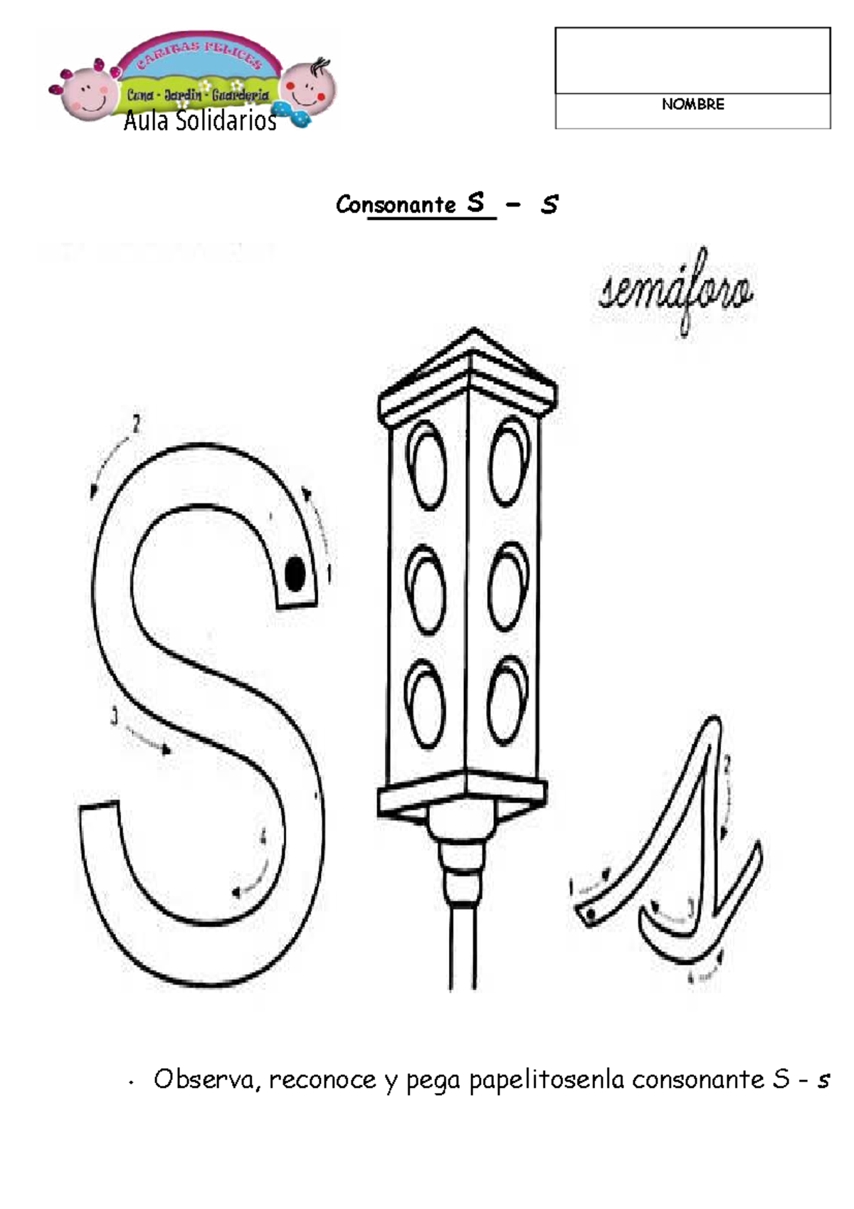Actividades de Reconocimiento de Sílaba y Consonante - Aula Solidarios ...