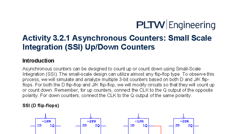 3.2.1.A Asynchronous Counters: SSI Up/Down Counter Design and ...