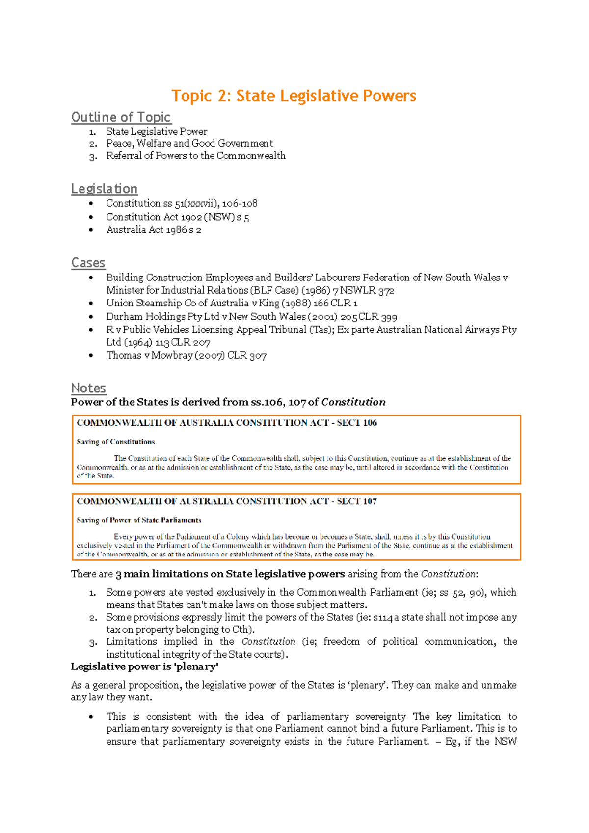 State Legislative Powers and Limitations: A Comprehensive Overview ...