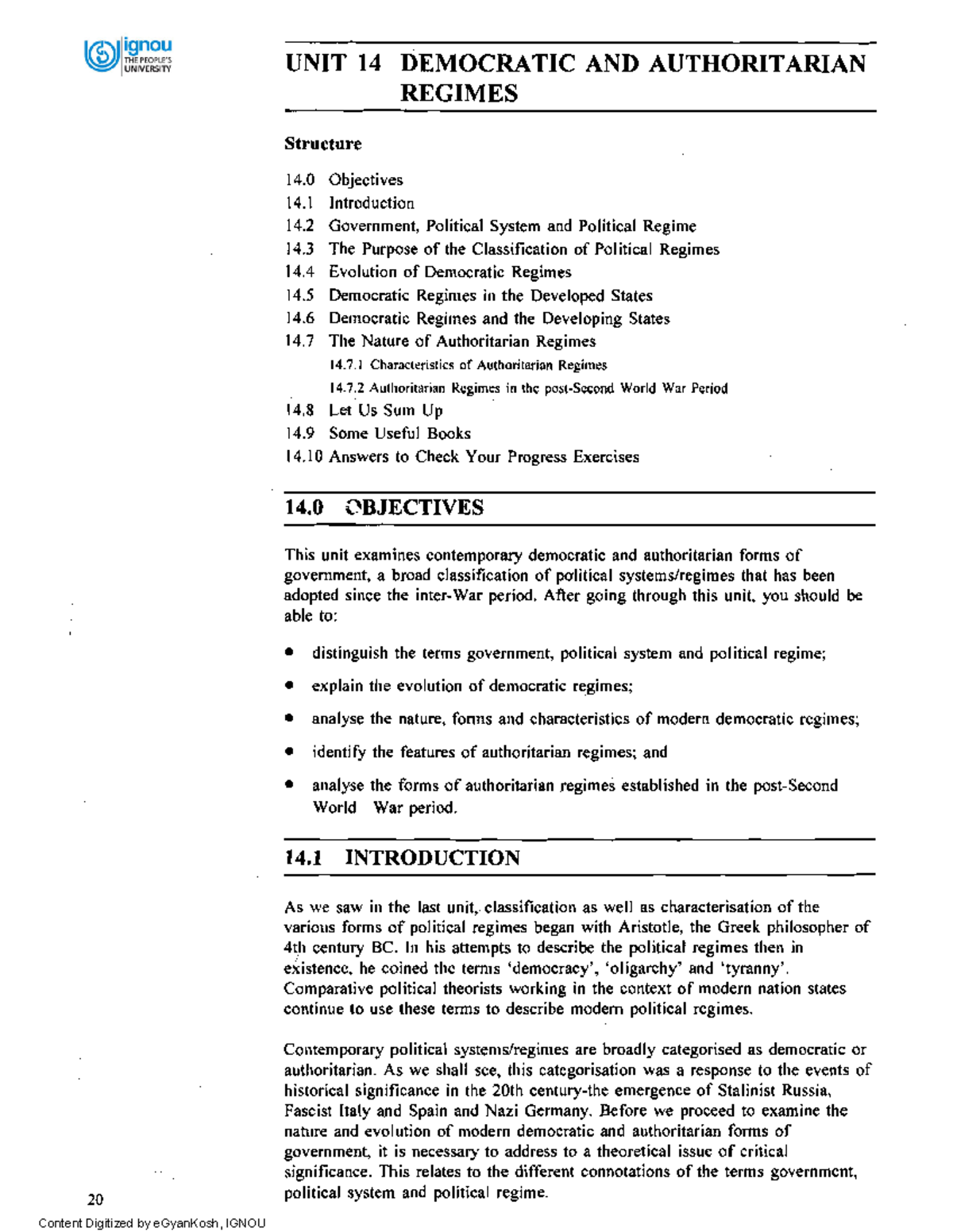 Comparative Study of Authoritarian vs Democratic Regimes (POL 101 ...