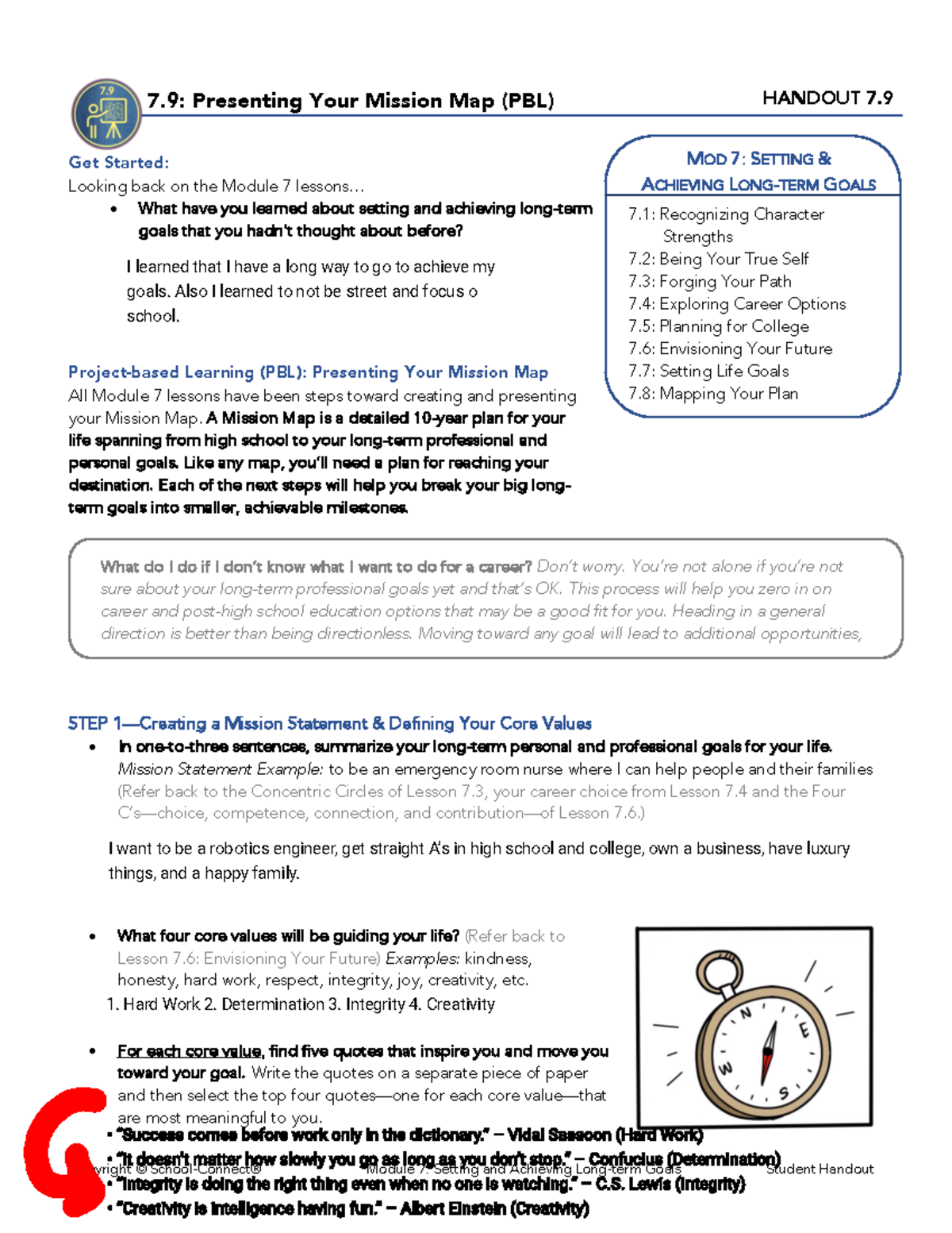 SEL-Presentation: Crafting Your Mission Map - Personal & Career Goals ...