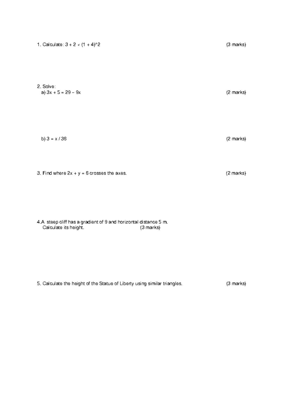 Year 10 Math Exam (End of Term 2) - Problem Set & Solutions - Studocu