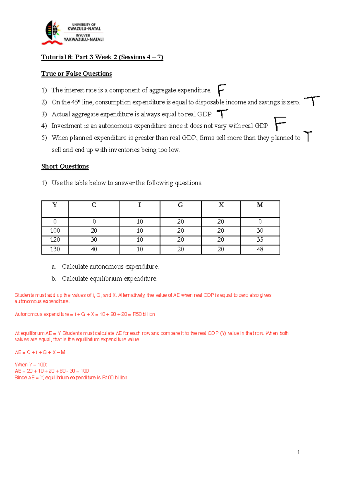 Tutorial 8 Questions (Part 3 Week 2 Sessions 4 - 7) - Tutorial 8 : Part ...
