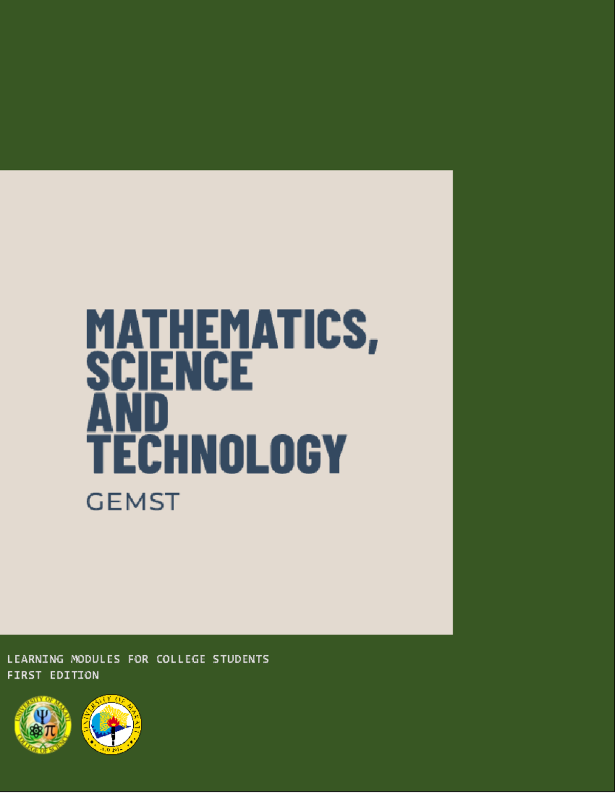 Mathematics Science and Technology Module 1 - conditions of use of ...