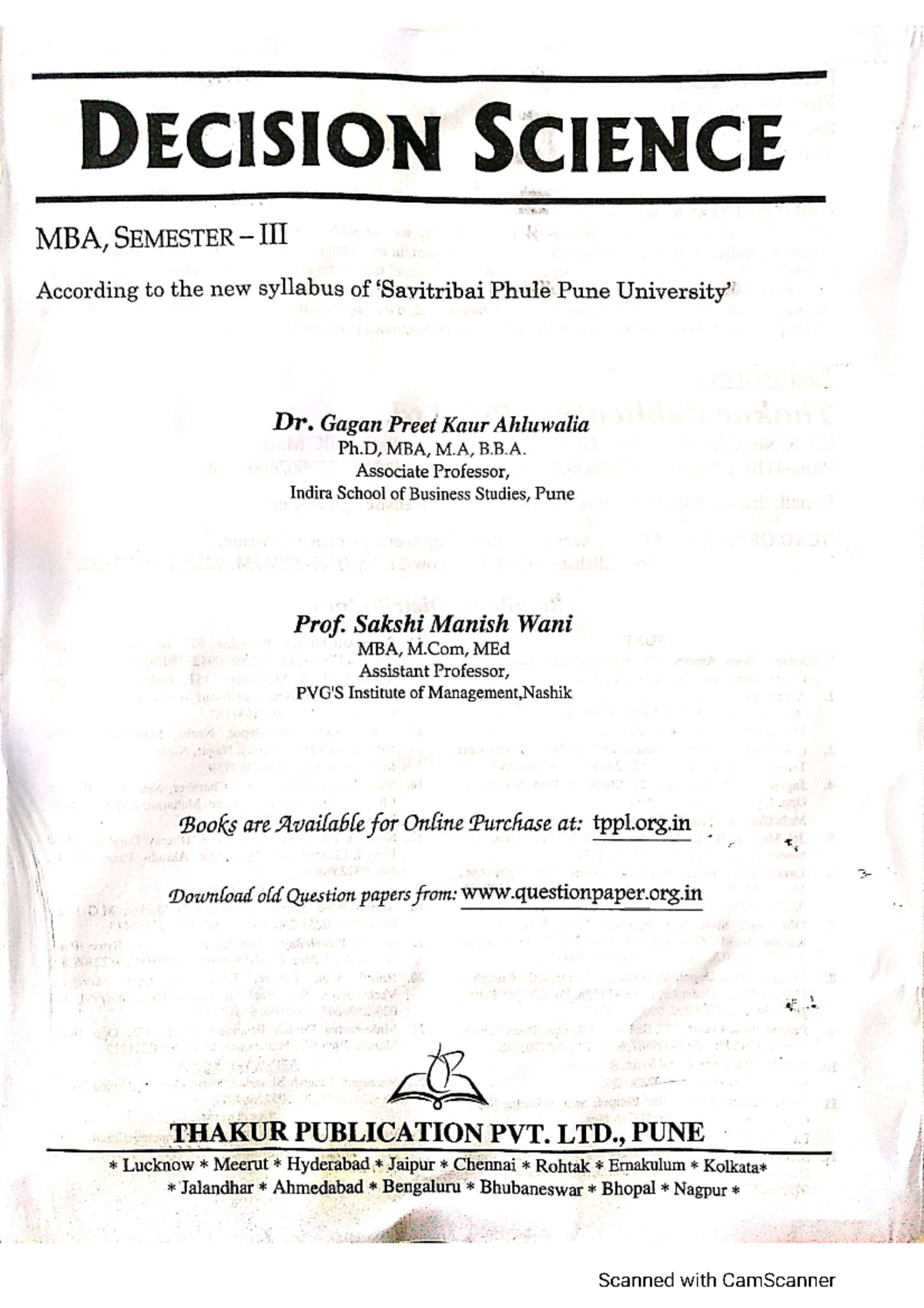 Decision Science MBA: Comprehensive Guide for Semester III Students ...