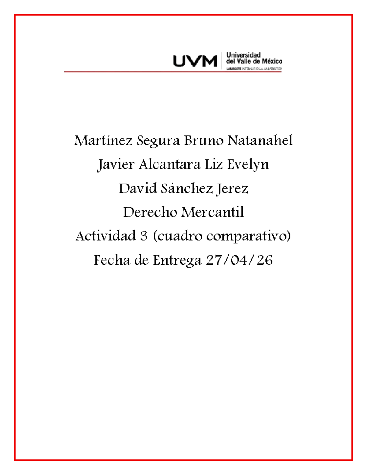 Derecho Mercantil ASIGNATURA 3: Comparativa Persona Física vs Moral ...