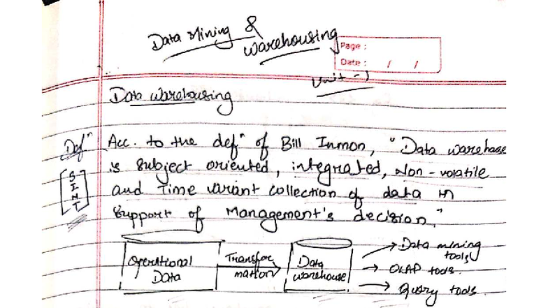 Data Mining and Warehousing Concepts - RGPV 7th Sem Notes - Studocu