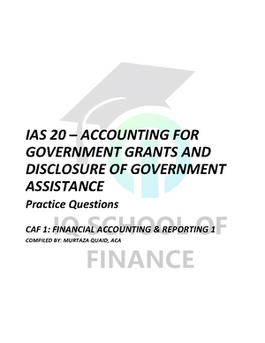 Financial Reporting CAF 01 - FAR1 - ICAP - Studocu