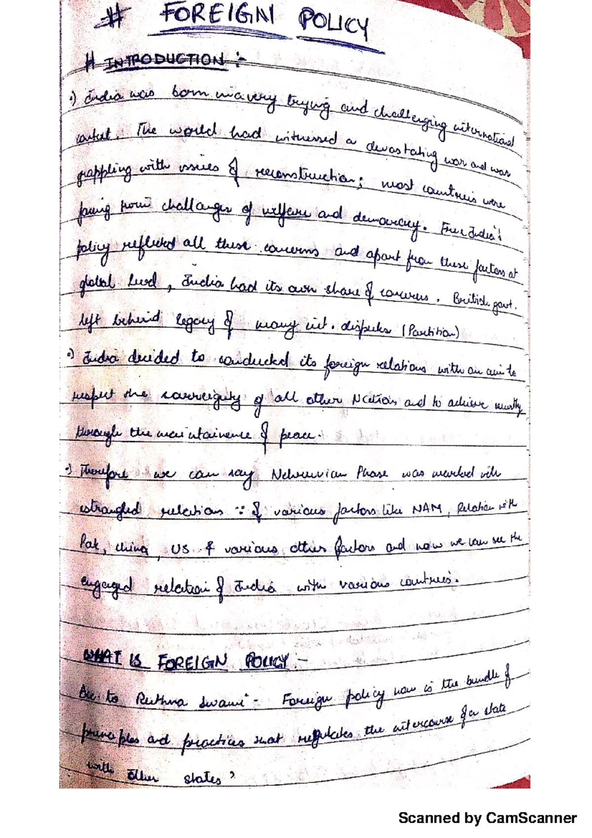 Unit 1 to 6 - sol du study material for indian foreign policy semester ...