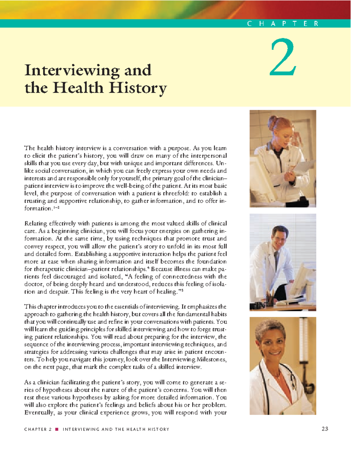 Bates Chapter 2: Essentials of Interviewing and Health History - Studocu