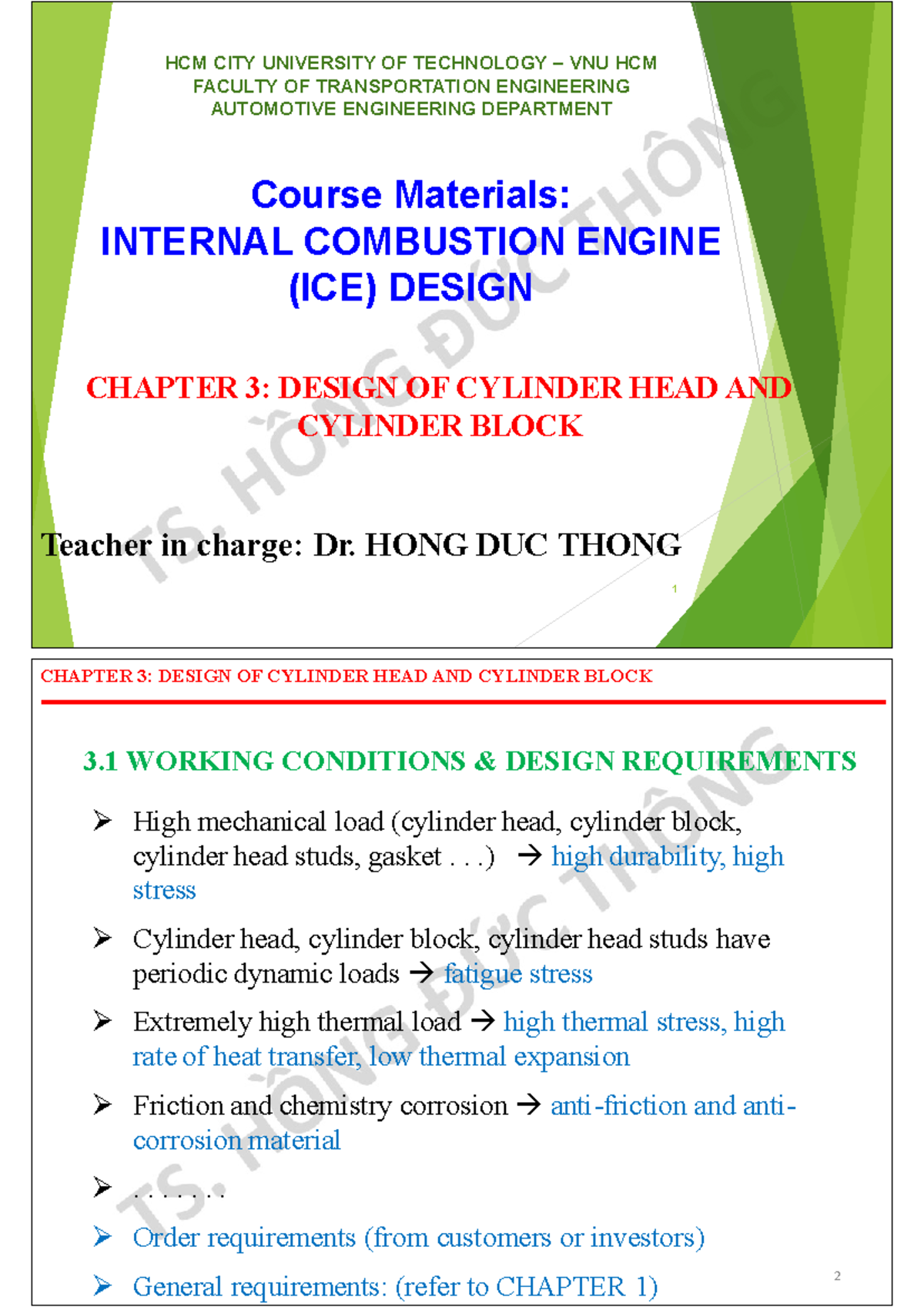 3a- Chapter 3- Design OF Cylinder Block AND Cylinder HEAD - CHAPTER 3 ...