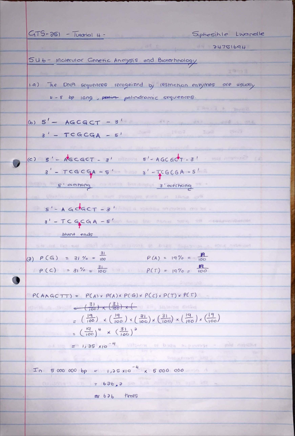 GTS TUT 4 Assignment - This is for practice purposes - GTS. 251 ...