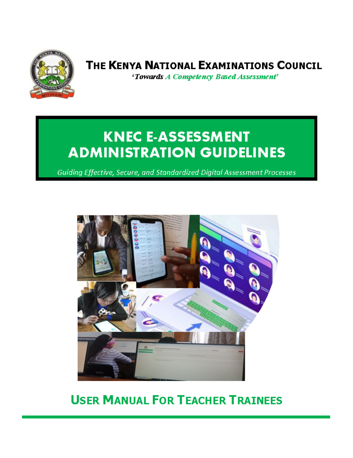 KNEC 2023 E-Assessment Portal User Guide for Teacher Trainees - Studocu