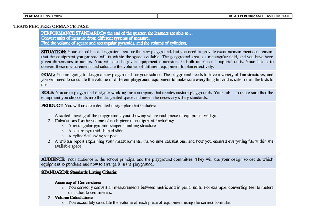 Grasps Outline JHS Inset 2024 - PEAC MATH INSET 2024 HO 4 PERFORMANCE ...