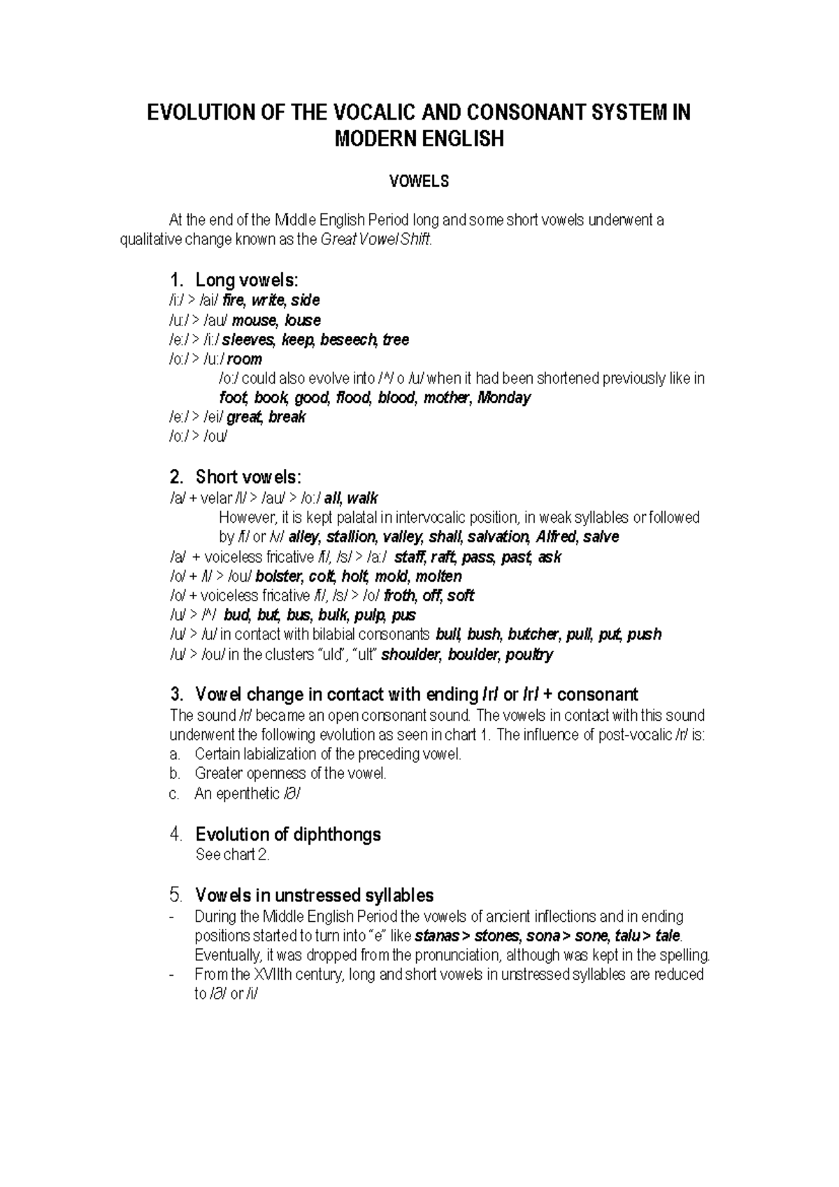 Evolution of the phonological system in Modern English - EVOLUTION OF ...
