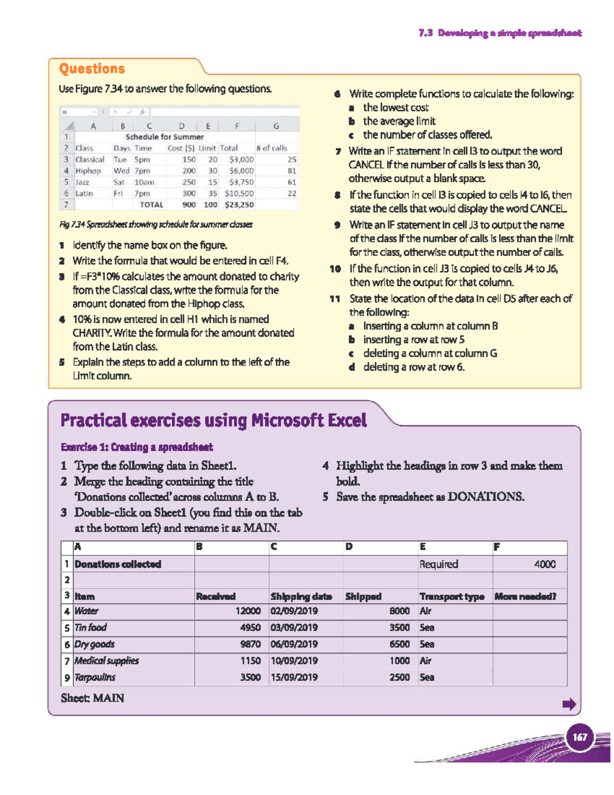 Spreadsheet Exercises: Simple Functions and IF Statements - Studocu