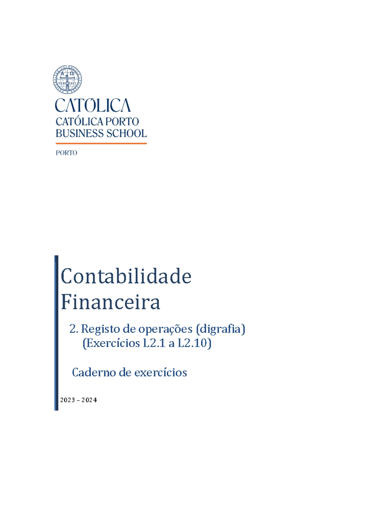 Exercícios de Registo de Operações em Contabilidade - L2.1 a L2.10 ...