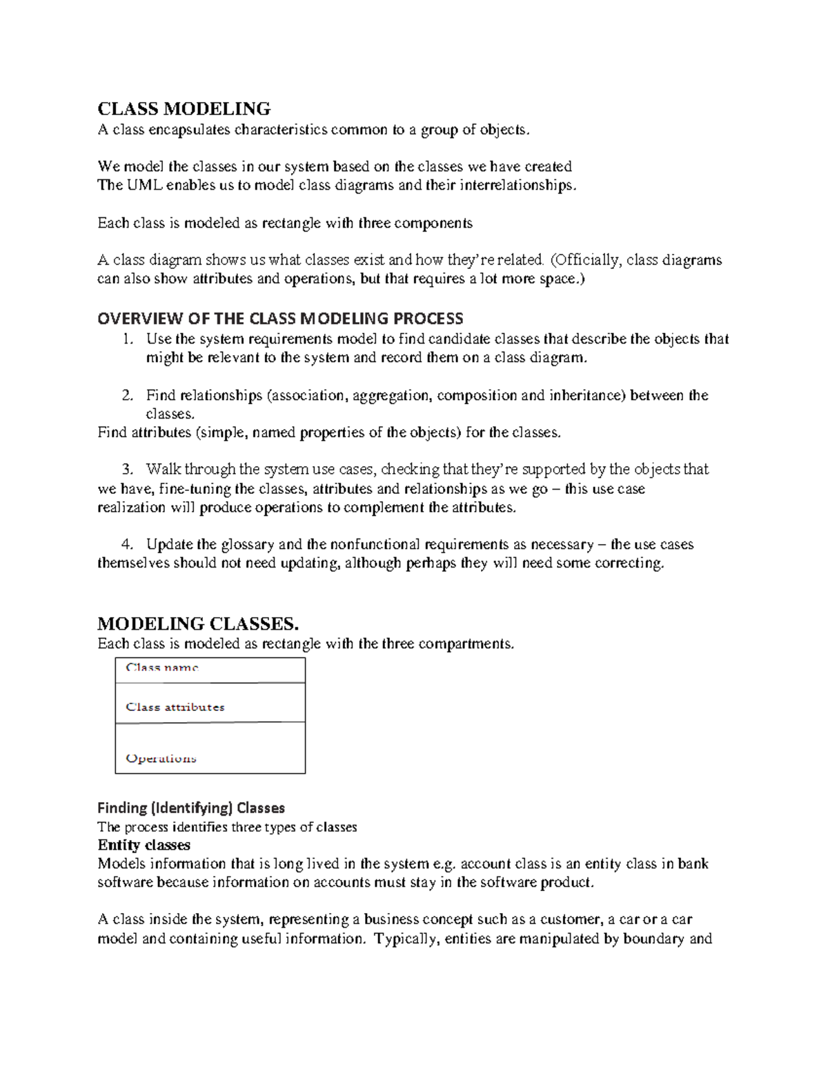 Class Modeling: UML Diagrams and Object Relationships (CS101) - Studocu