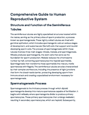 Comprehensive Overview of Renal, Endocrine, and Reproductive Systems ...