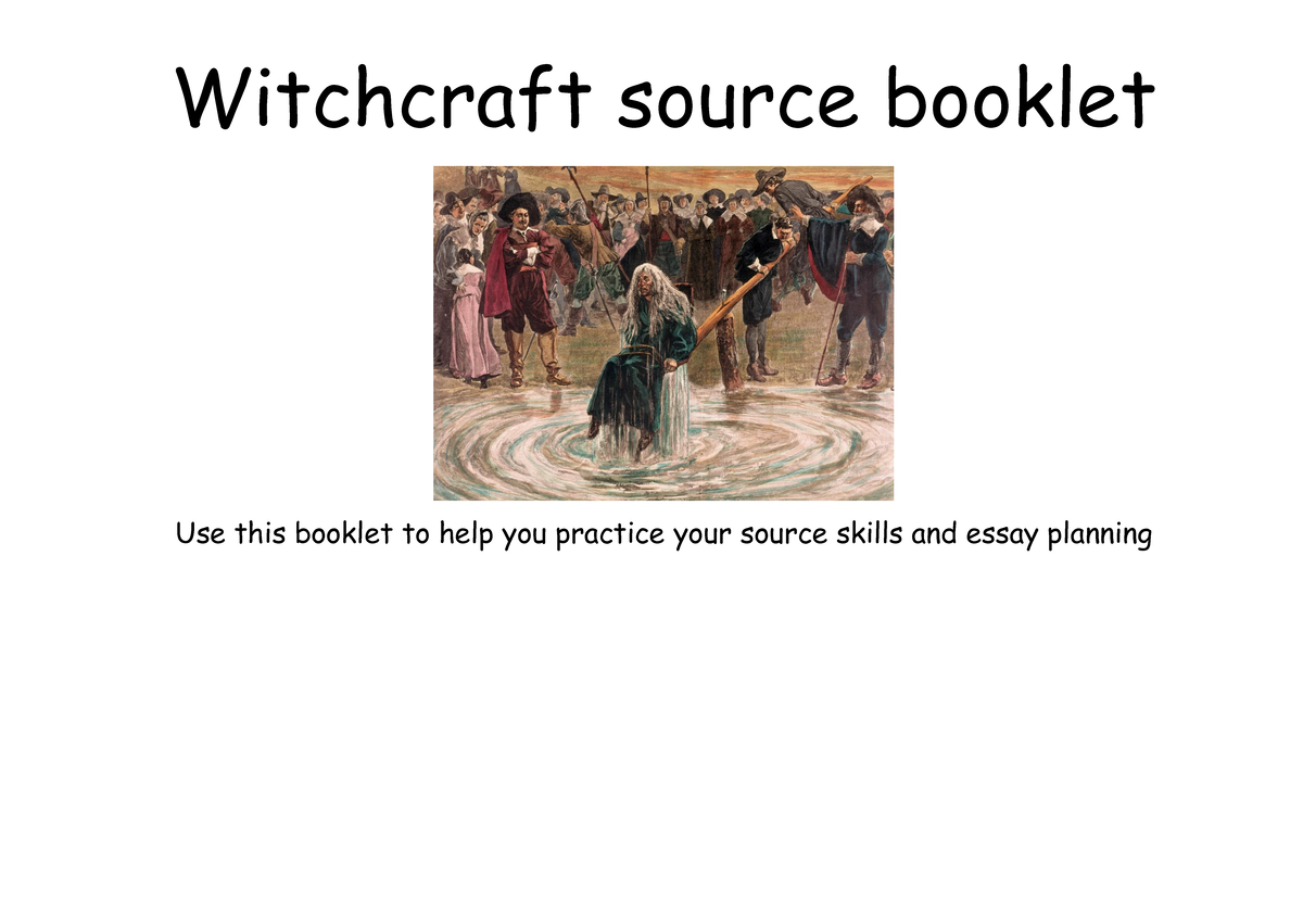 Witchcraft Source Booklet: Analyzing Beliefs and Punishments in 16th ...