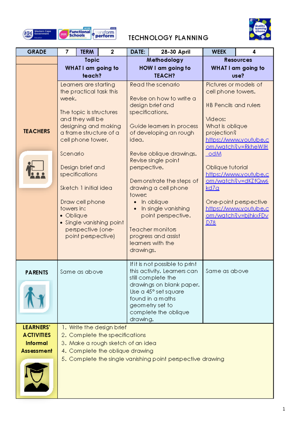 Lesson Plan: GET SP Grade 7 Tech - Cell Phone Tower Design (Apr 27-30 ...