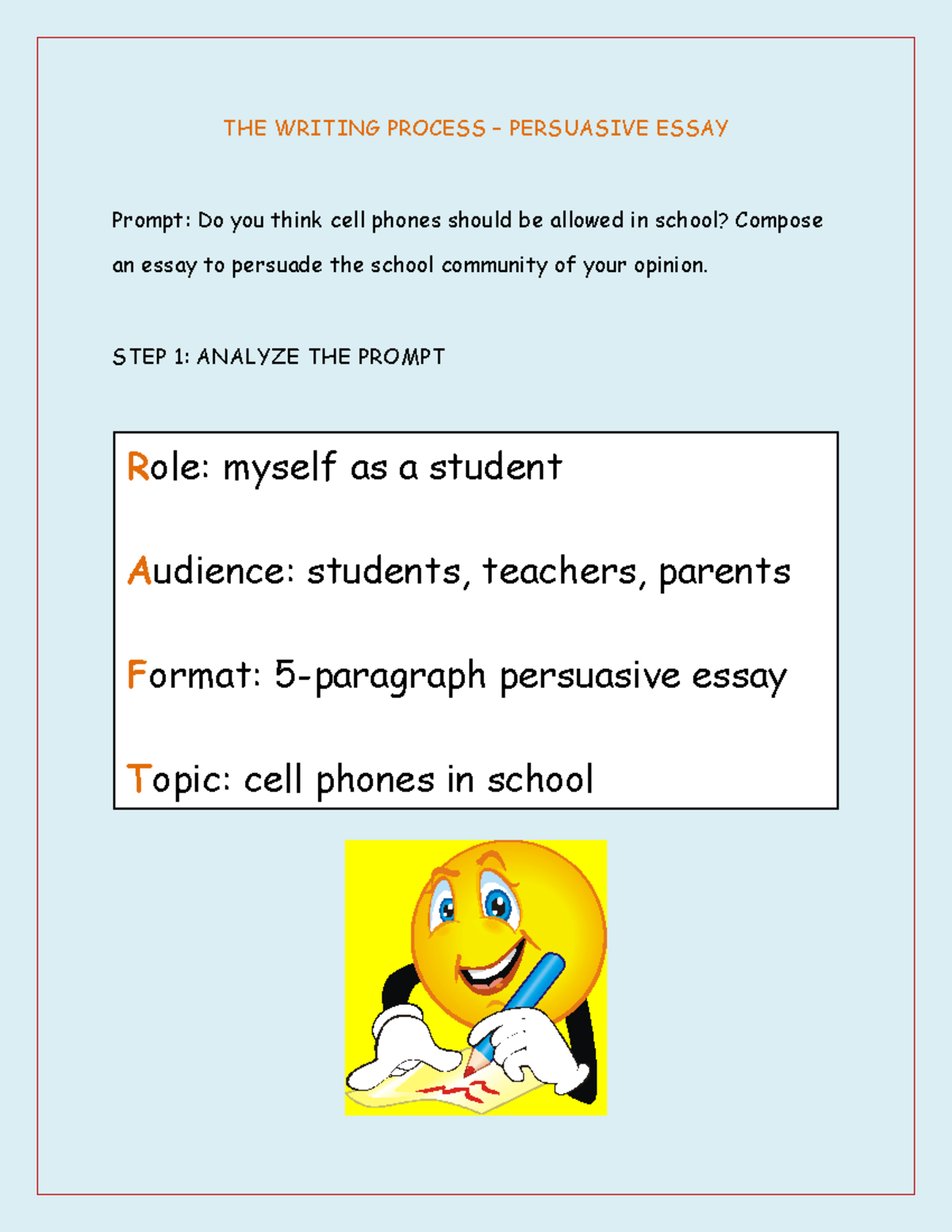 ENG 101: Persuasive Essay on Allowing Cell Phones in School - Studocu