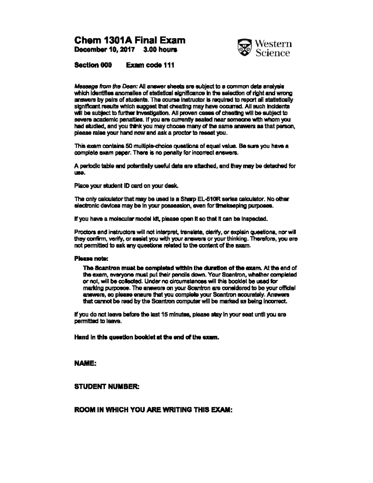 Chem 1301A Final Exam Answers - December 10, 2017 - Studocu