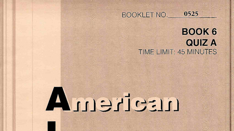 Book 6 Quiz A - American Language Course (45 Min Time Limit) - Studocu