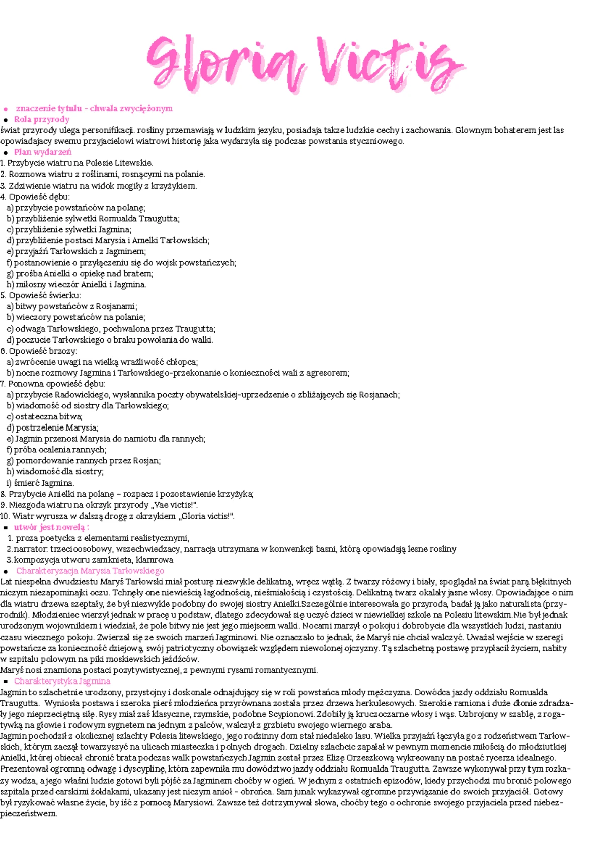 Notatki do "Pan Tadeusz" - Epopeja Narodowa Mickiewicza - Studocu