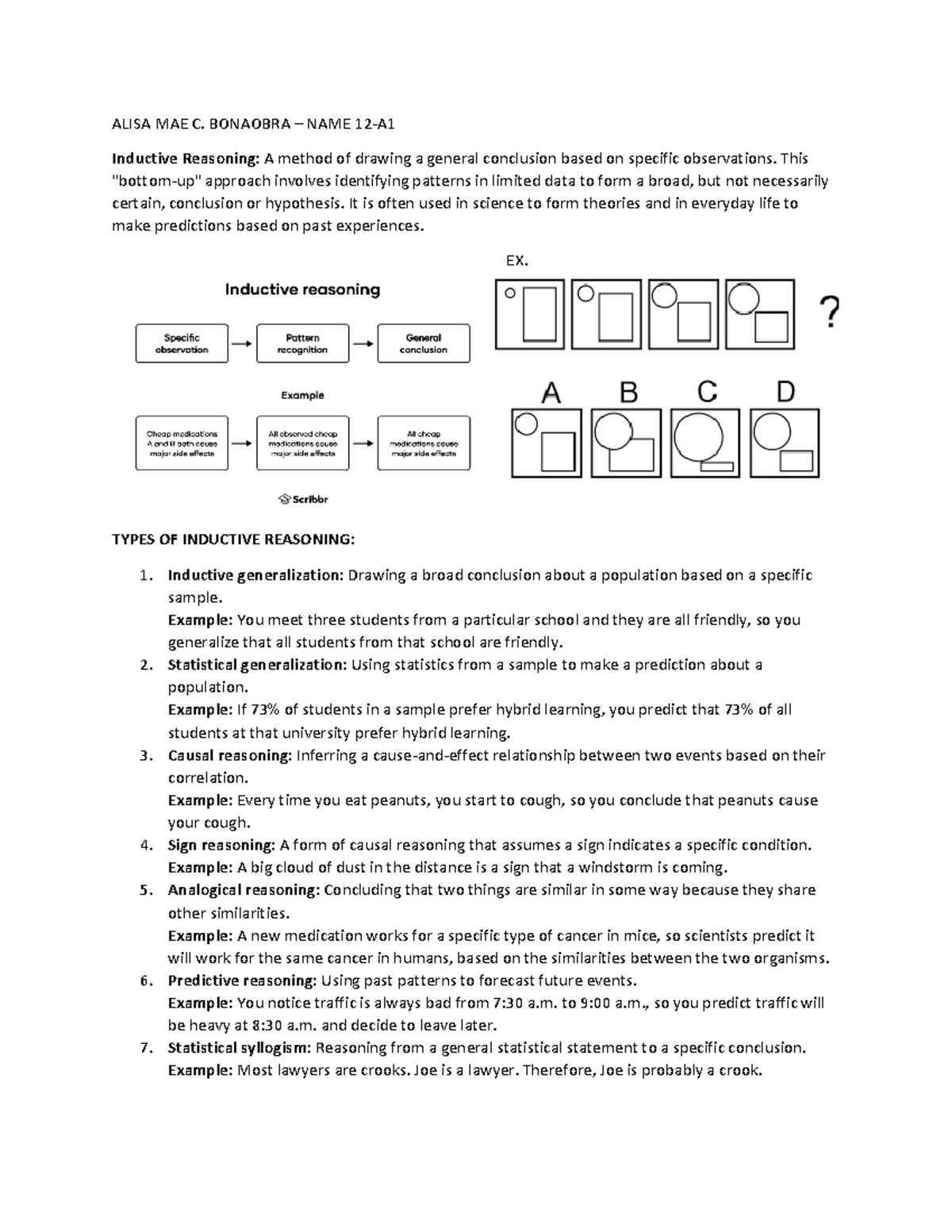 Inductive & Deductive Reasoning: Concepts and Examples - Studocu