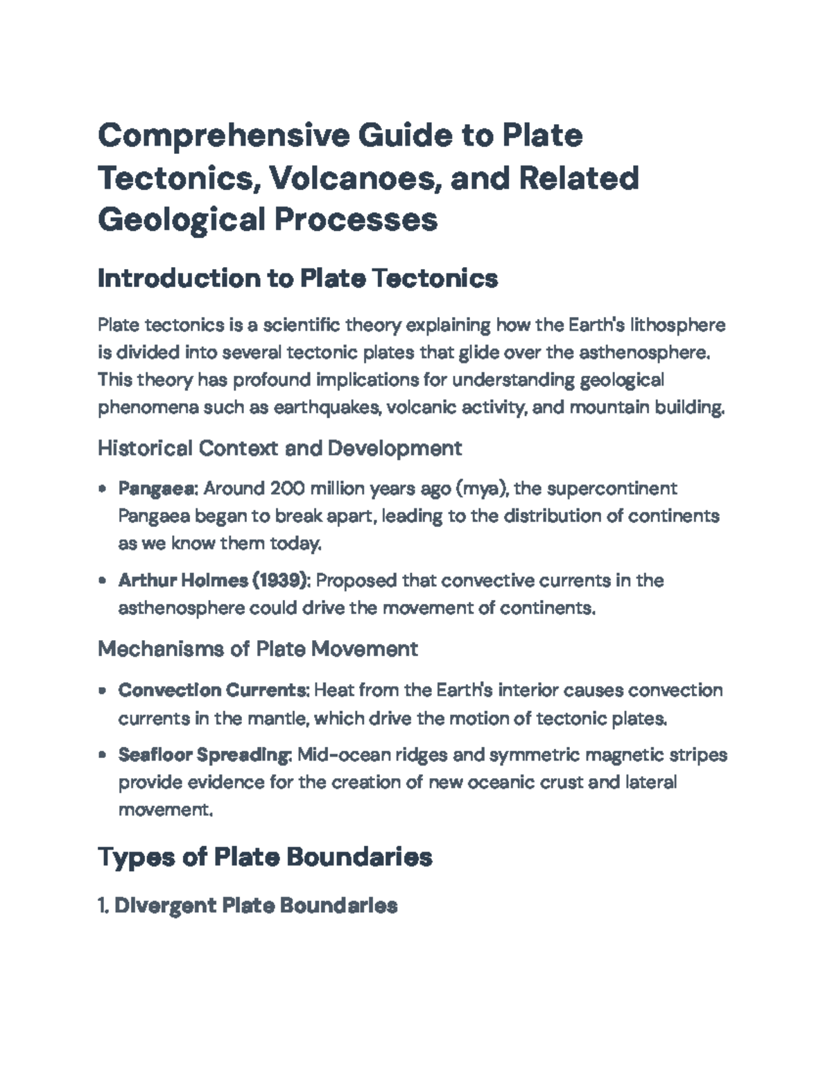 Comprehensive Guide to Plate Tectonics and Volcanic Activity ...