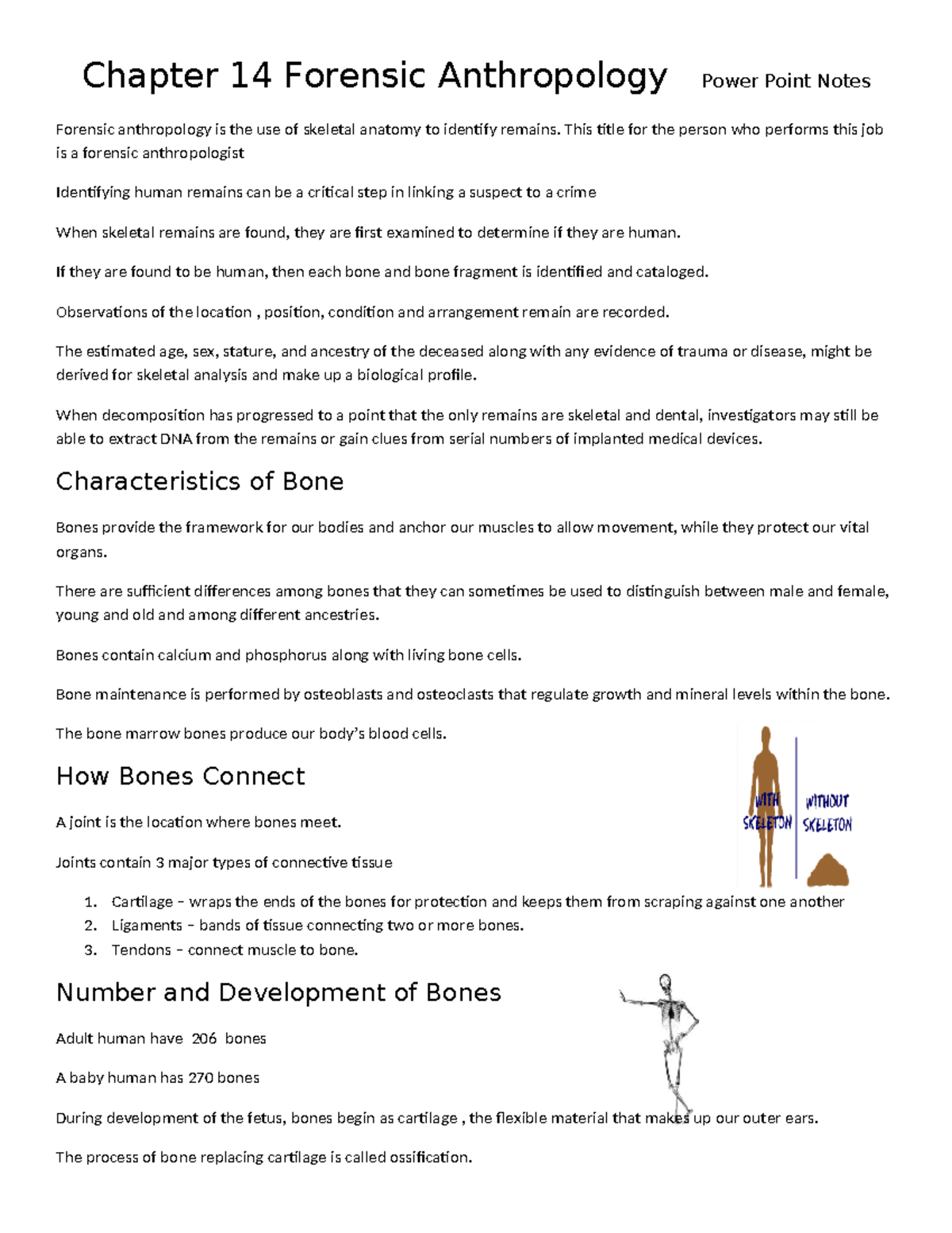 Chapter 14: Forensic Anthropology PowerPoint Notes - Studocu