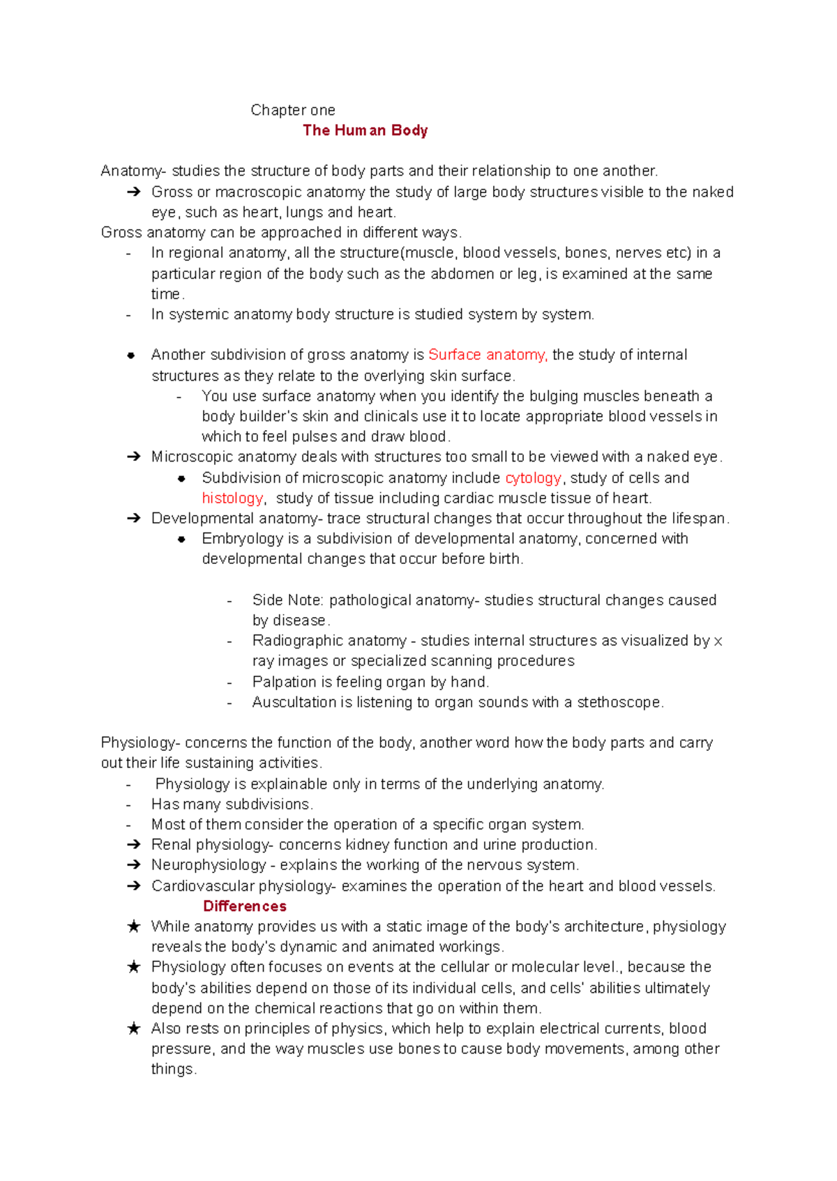 Anatomy 101: Comprehensive Notes on Human Body Structure & Function ...