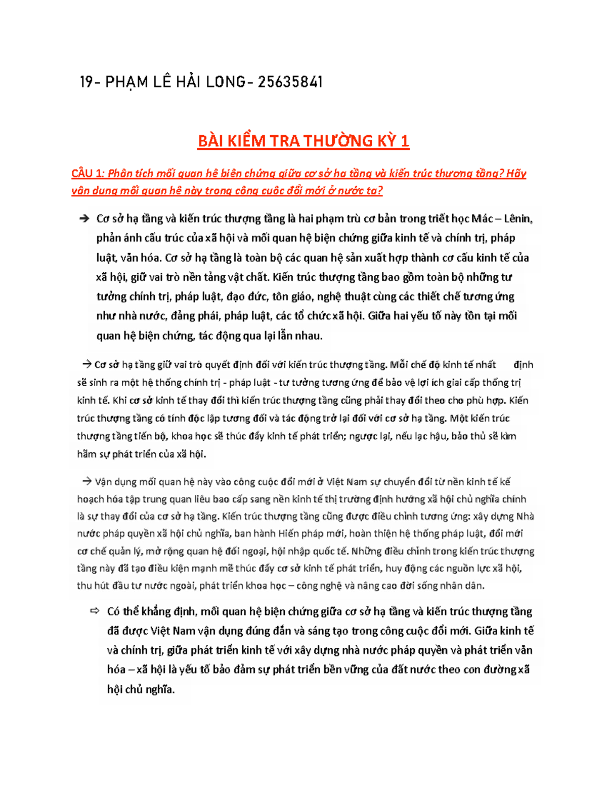 PHẠM LÊ HẢI 25635841 BÀI KIỂM TRA THƯỜNG KỲ 1: Phân Tích Mối Quan Hệ Cơ ...
